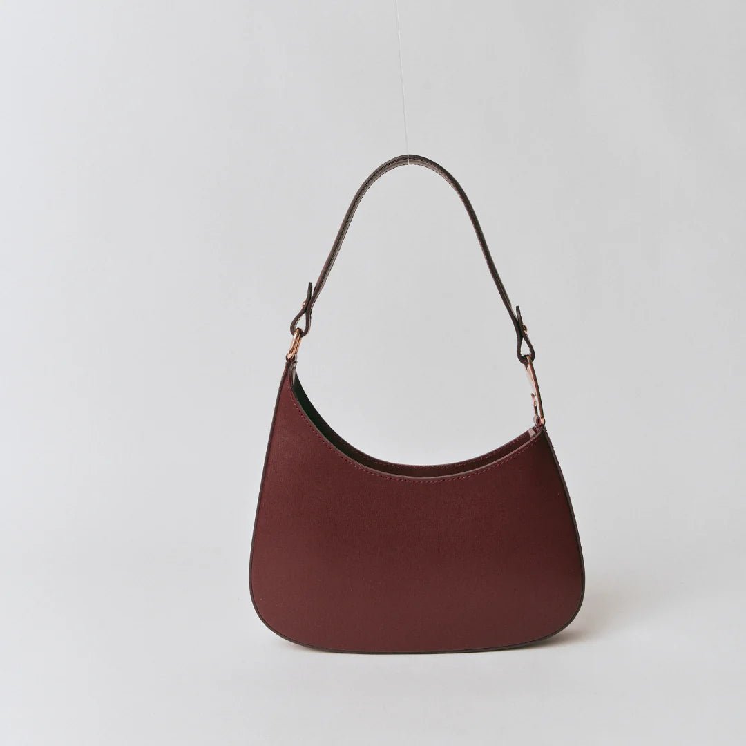 ALYSSA ASYMMETRICAL BAG - BORDEAUX – THEPINK